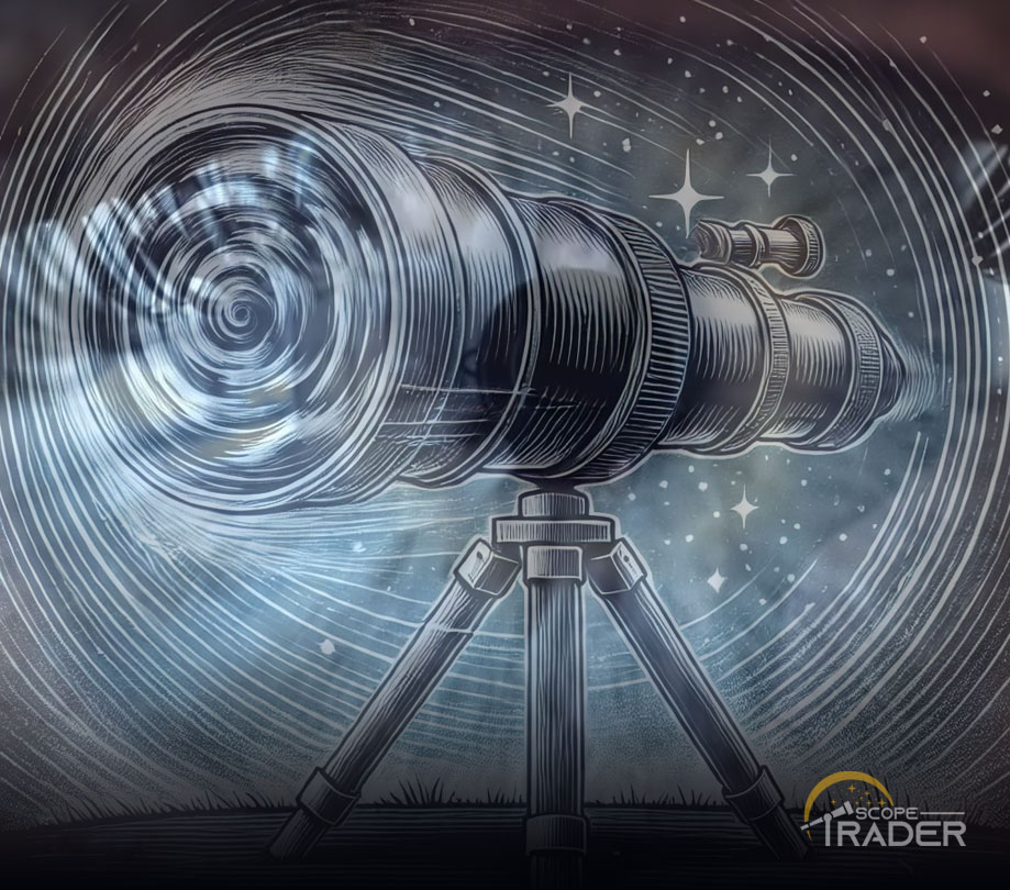 Averted vision and telescope tapping stargazing techniques