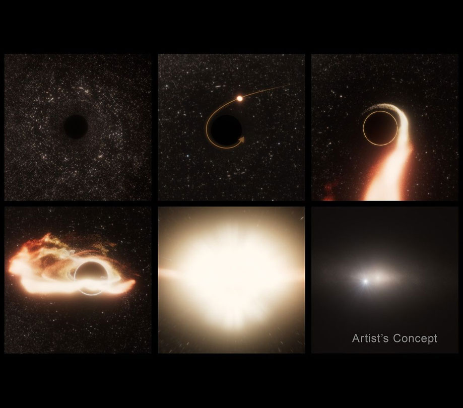 Black hole moving spotted by Hubble