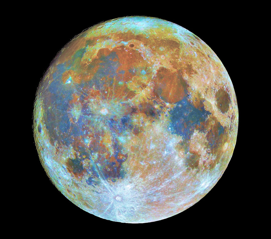 The colors of the moon