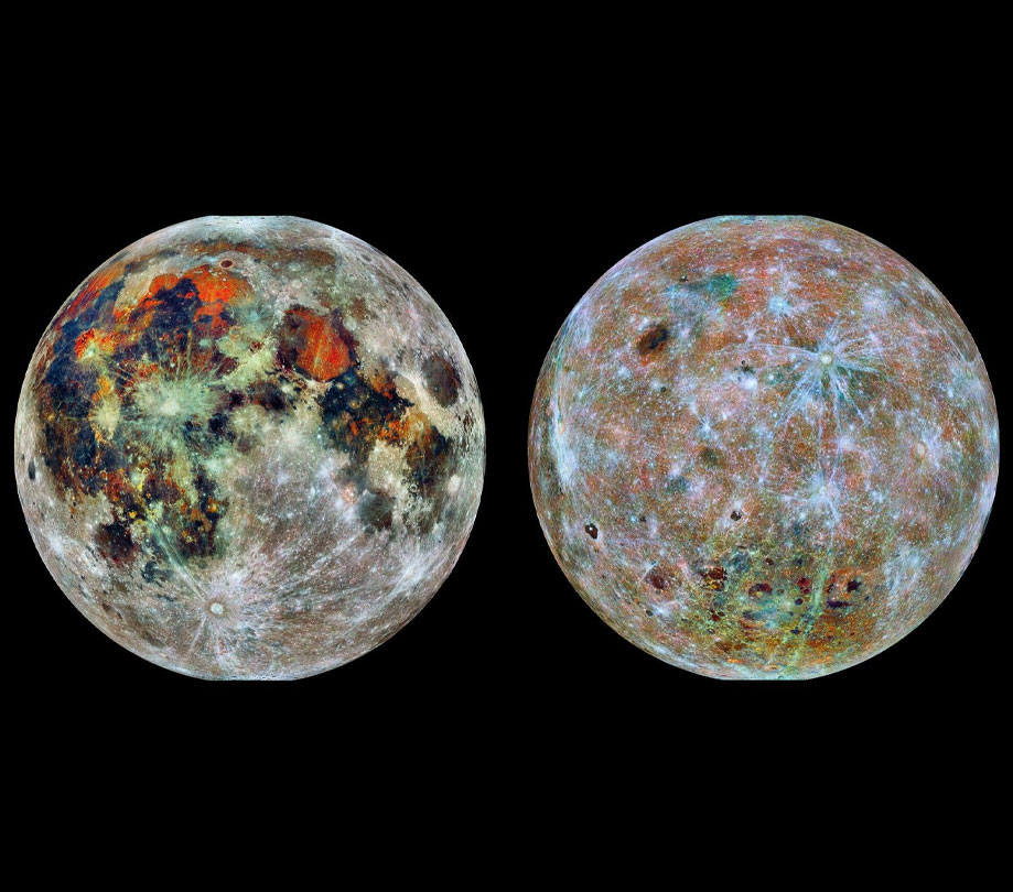 The colors of the moon