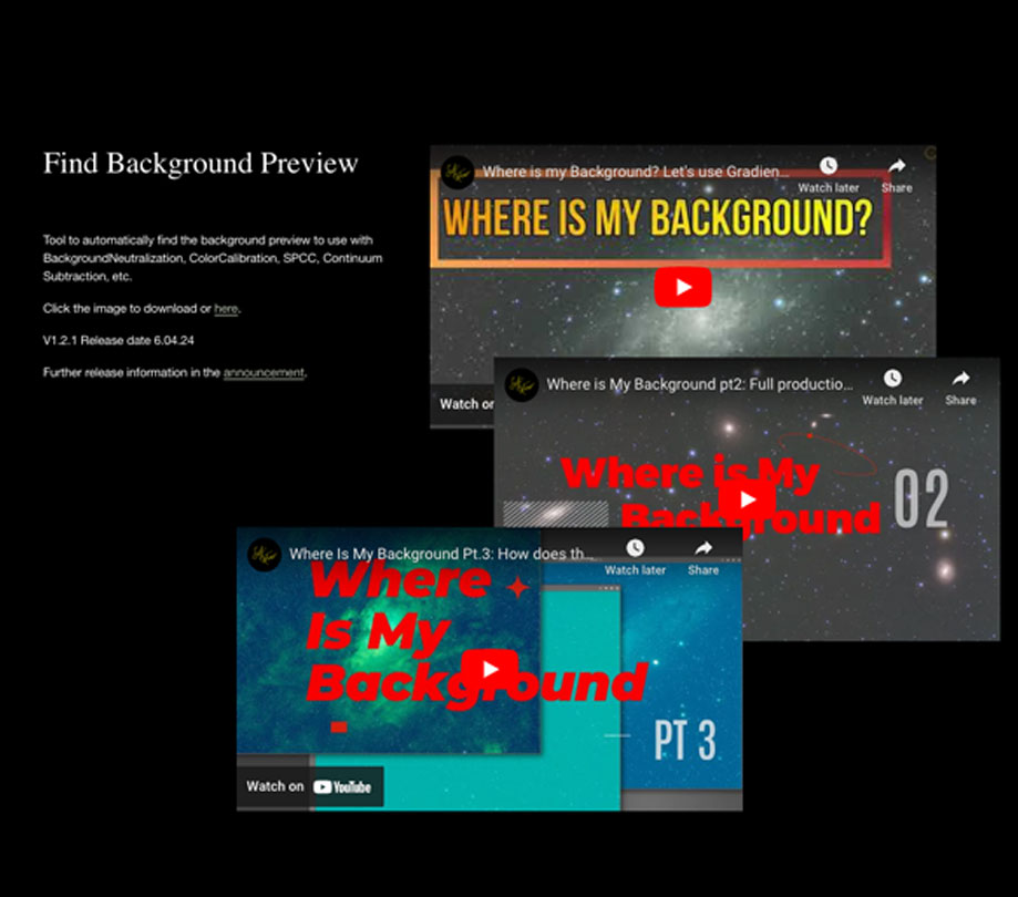 Find true background in astrophotos with FindBackground