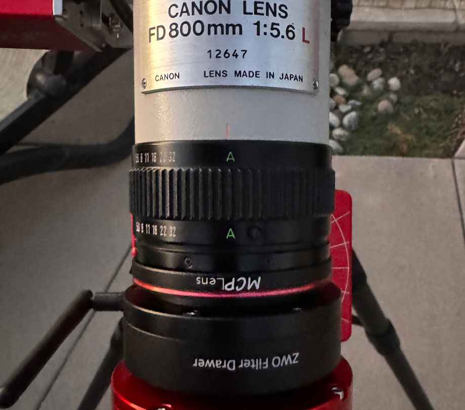 MCPLens Canon FD adapter for astrophotography