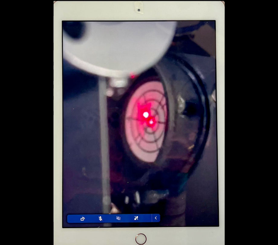 Video telescope collimation using an Aline collimation eyepiece